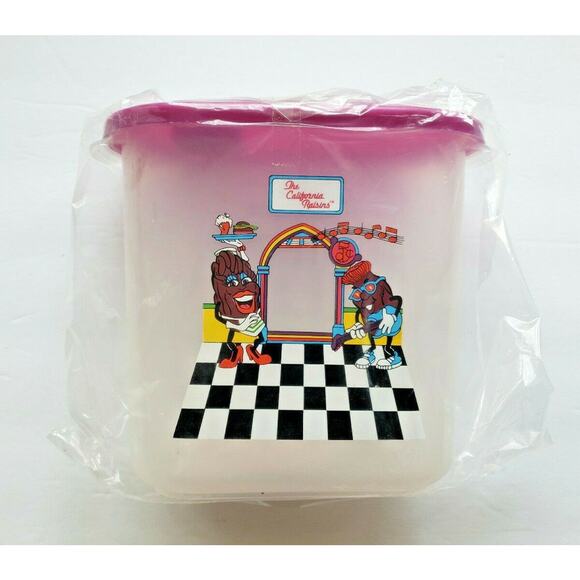 Calrab | Toys | Vintage California Raisins 988 Plastic Container New In ...